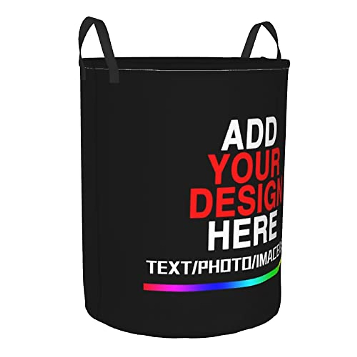 Custom Laundry Basket Personalized Laundry Basket Customized Laundry Basket with Photo/Text Collapsible Storage Basket Medium 19.6" x 15.7"