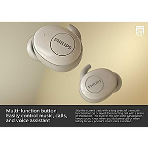 PHILIPS T3215 Wireless in-Ear Earbuds, TWS Bluetooth 5.1 Stereo Headphones, IPX4, Up to 24 (6+18) hrs of Playtime with USB-C Charging case - White (TAT3215WT)
