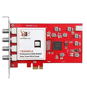TBS6909X DVB-S/ S2/ S2X 8 Tuner PCI Express Digital Satellite TV Card for Live TV