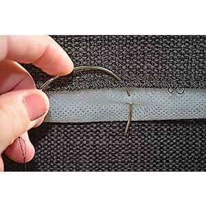 Extra Strong Upholstery Repair Sewing Thread Kit Coats and Clark - Heavy Duty Curved Needles, 1 Black Spool, 1 Brown Spool