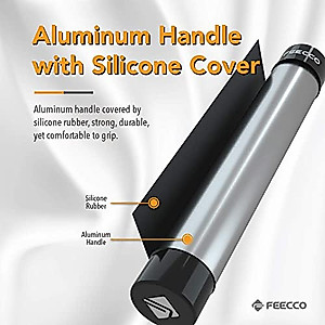 FEECCO 1/2 lb Weighted Jump Rope for Boxing, Cardio, Crossfit Workout, 8~11ft Range Adjustable Length Steel Ropes with Ball Bearings and Metal Handles, Suitable for Men and Women