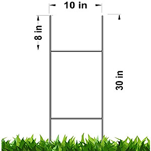 Yard Signs Pack of 10 (Yellow) 18x24 inches Corrugated Plastic & 10 Stake 30 Inches Tall for Garage Sale, for Rent, Open House, Estate Sale, Now Hiring, or Political Signs