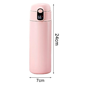 XWOZYDR Stainless Steel 316 Water Bottle with Led Digital Temperature Display Coffee Thermal Mugs Gift Cup (Color : Gray, Size : 7 * 24cm)