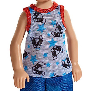​Barbie Club Chelsea Doll, 6-Inch Blonde Boy Doll Wearing Puppy-Themed Romper, for 3 to 7 Year Olds