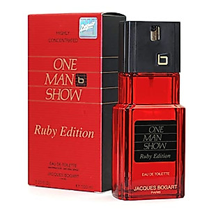 Jacques Bogart One Man Show for Men, Eau de Toilette Spray, Ruby Edition, 3.33 Ounce