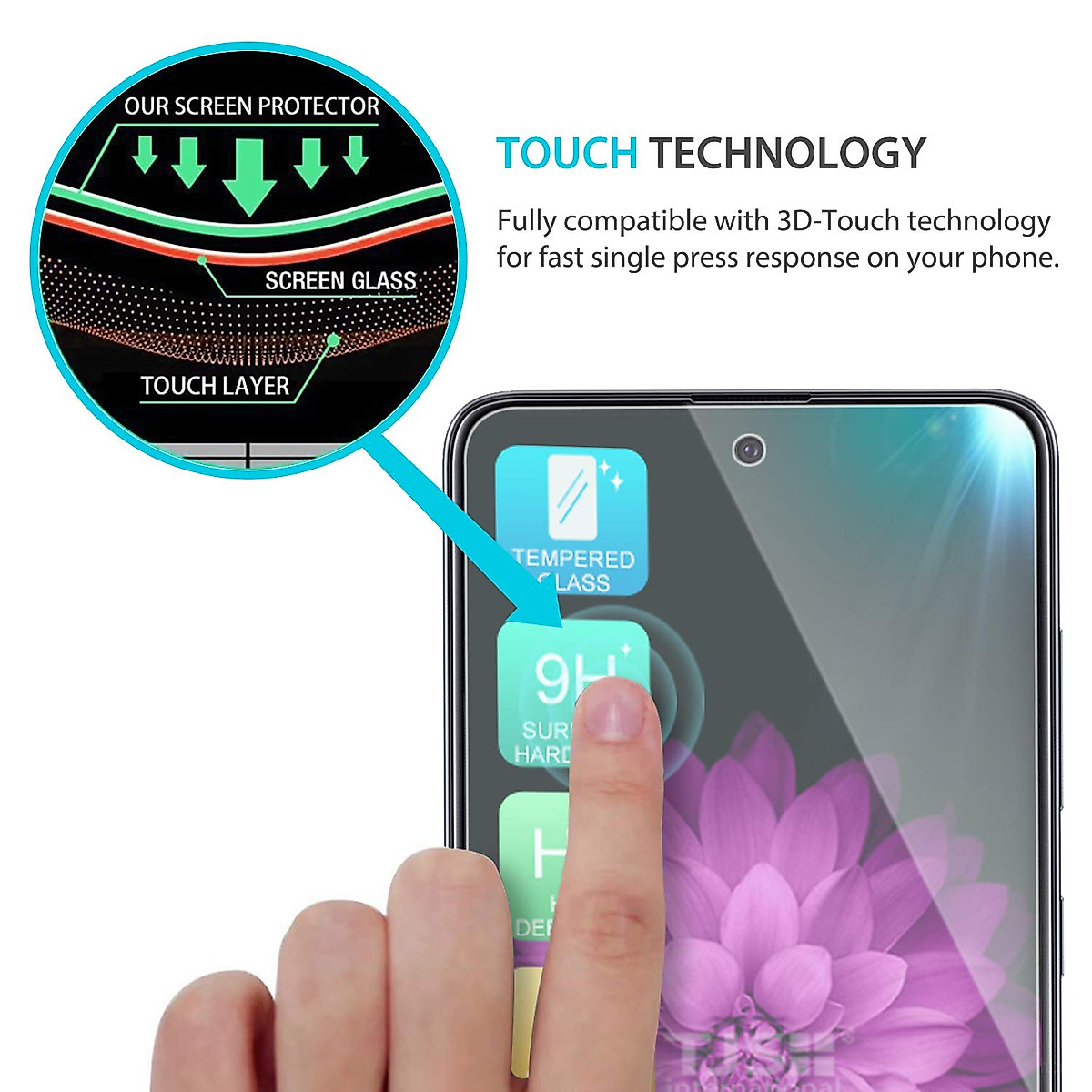 TJS Compatible with Samsung Galaxy A71 5G Case, with Tempered Glass Screen Protector, Metal Ring Magnetic Support Kickstand Heavy Duty Drop Protector Phone Case (Green)