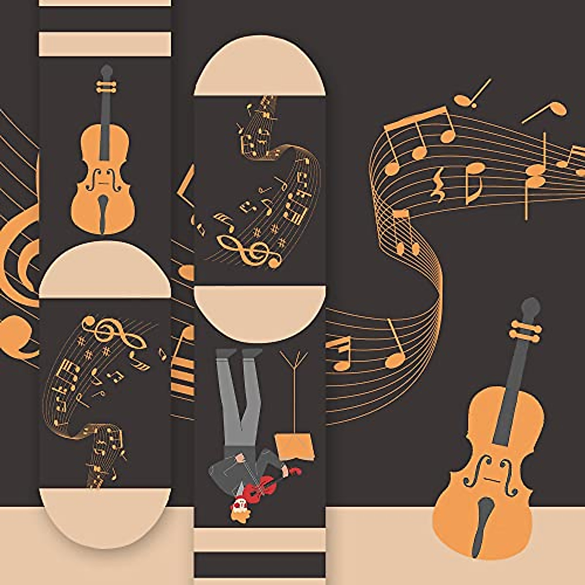 Funny Violin Socks Men Teen Boys - Music Fun Novelty Crazy Funky Cool Socks 9-11 Musical Musician Violin Valentines Day Gifts for Music Lovers Christmas Stocking Stuffers