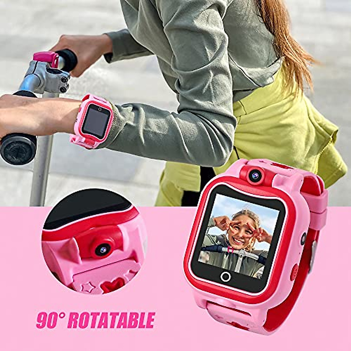 Rindol Toys for 3-8 Year Old Girls Kids Watch with Camera Smart Watches for Kids Birthday Gifts for 4 5 6 7 8 9 Girl