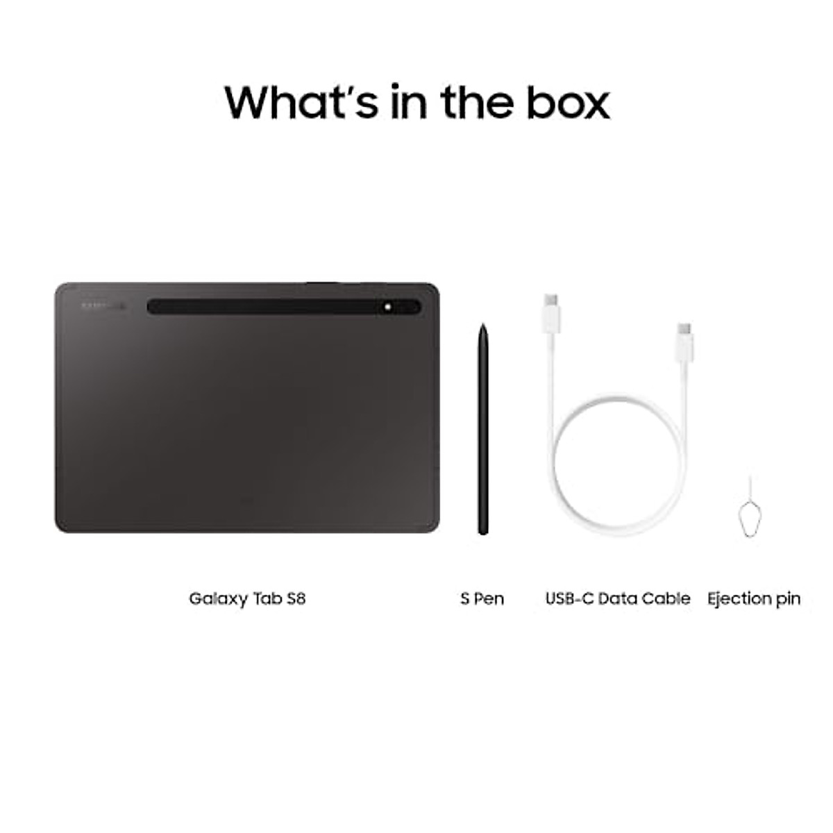 SAMSUNG Galaxy Tab S8 11” 128GB WiFi 6E Android Tablet, PC Experience, Large LCD Screen, S Pen Included, Ultra Wide Camera, Expandable Memory, Long Lasting Battery, US Version, 2022, Graphite