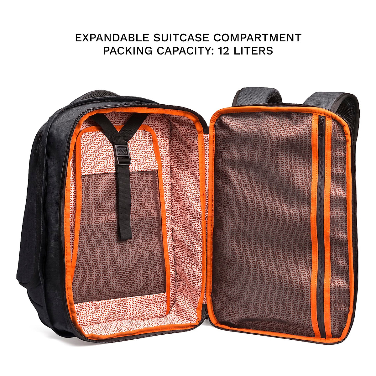 Knack Series 1 Laptop Backpack Fits up to 13 Inch - Knack Bags Carry-On Backpack, TSA Approved, Expandable Travel Backpacks (Savile Gray, Small)