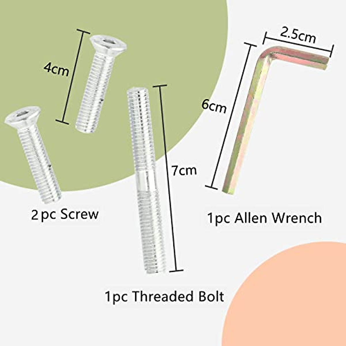 PowerKing Natural Sisal Replacement Scratching Post, 15.7'' 2 Pieces M8 Cat Scratch Post Refill Pole Parts for Refurbishment, Include Screws (White)