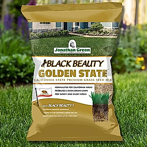 Jonathan Green (10700) Black Beauty Golden State California Grass Seed (Made for California) - Cool Season Lawn Seed (3 lb)