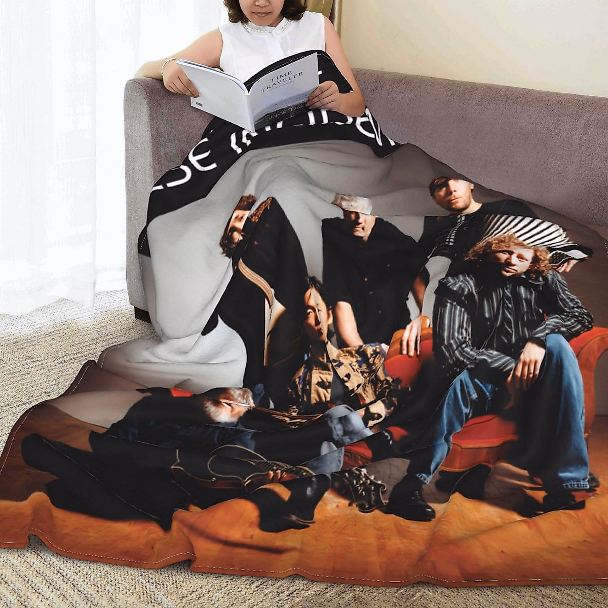 String Music Cheese Theme Incident Blanket Warm Plush Flannel Throw Blanket for Bedroom 40"x30" Cozy Lightweight Fluffy Fuzzy Decorative Blanket Sofa Couch Bed Travel Room Decor for Men Women