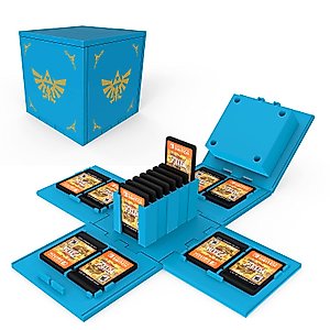 UFOPETIE Game Case and Storage Box for Switch Game Cards Zleda Games,Up to 16 Cards,for Nintendo Switch Game Card Case Cube