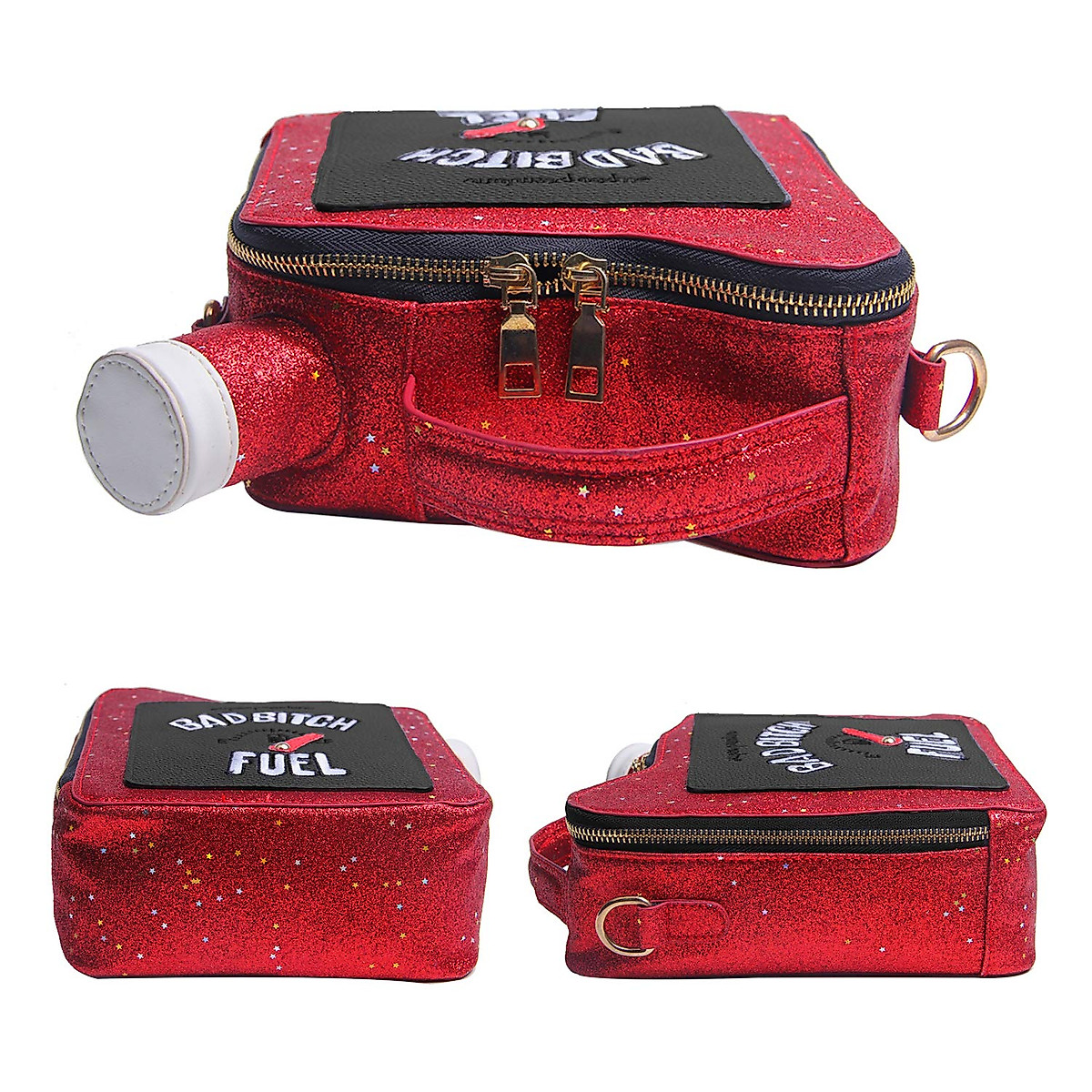 KUANG! Women Fashion Sequin Crossbody Bag Fun Gasoline Handbag Shoulder Bag for Women Messenger Tote Bags