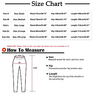 Fujiuia Women's Casual Pants Office Commuting Seven-Piece Pocket Wide Leg Casual Light Pants Printed Casual Pants