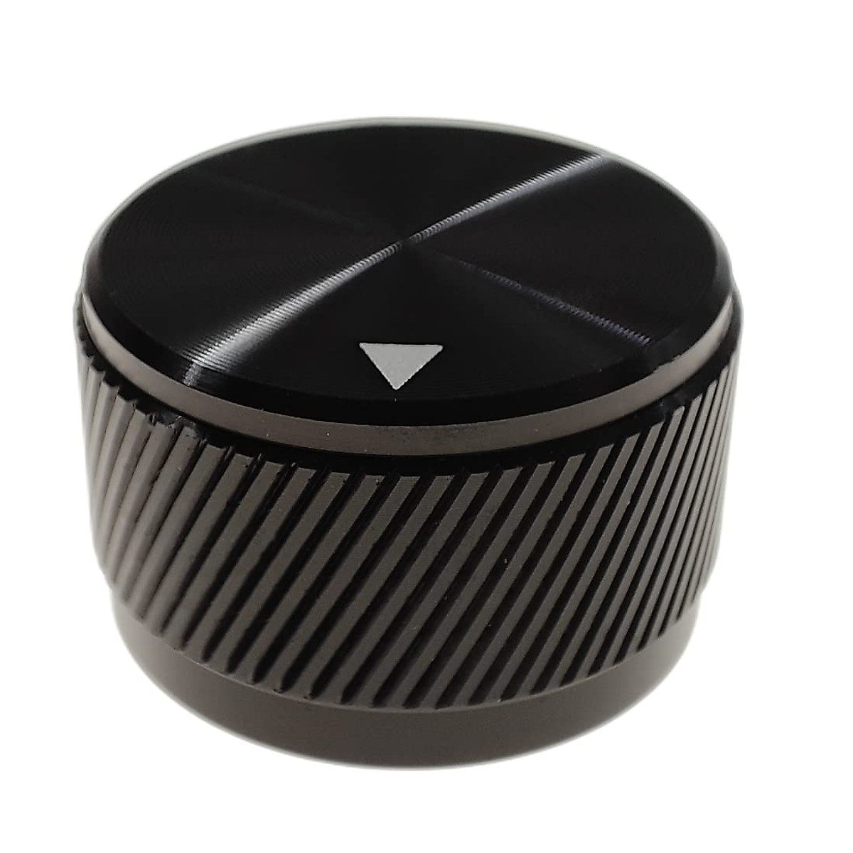 Szliyands 2 Pack Aluminum Rotary Electronic Control Potentiometer Knob,for 0.23'' Diameter Shaft, 0.98'' Dia, 0.61'' H, Guitar Knob, Audio knob, Volume Control Knob(Black)