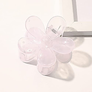 TODEROY 6 PCS Big Hair Claw Clips Matte Flower Hair Clips Non-Slip Cute Hair Catch Barrettes Plastic Jaw Clamps for Thin Thick Hair Hair Acrylic Accessories for Women Girls 6 Colors