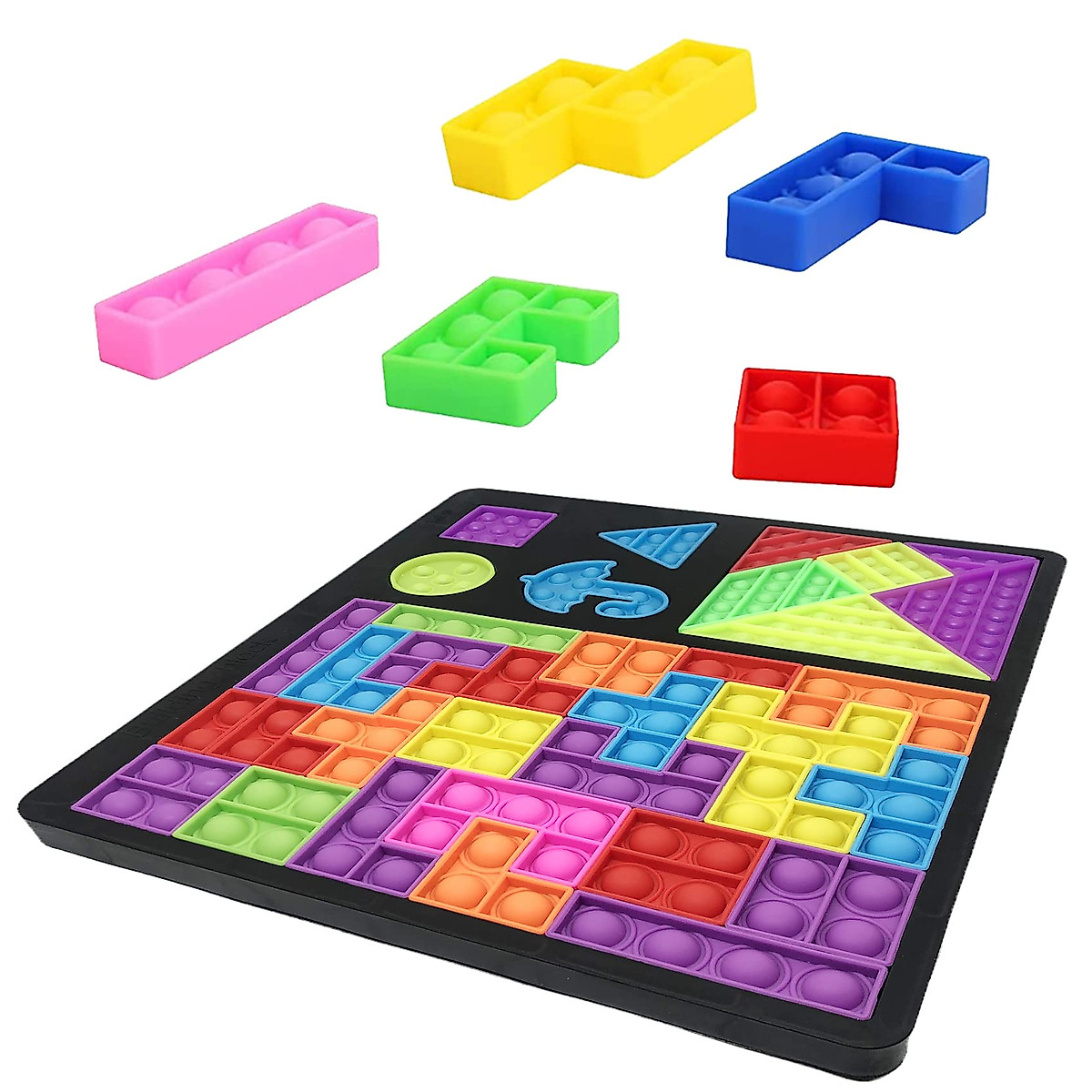 Popit Games Big Pop Board Games Fidget Toy - 36pcs Jigsaw Puzzle Game Pop Push It Bubble Sensory Fidget Toys for Play with Friends, Interactive Jumbo Stress Anxiety Relief Toy Play with Friends