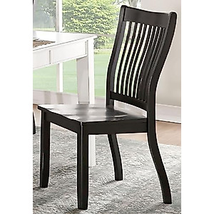 Wycian Chair Seat Cushion, Chair Vanity 2PCS Solid Wood Black Living Room Bedroom Dining Rooms Garden