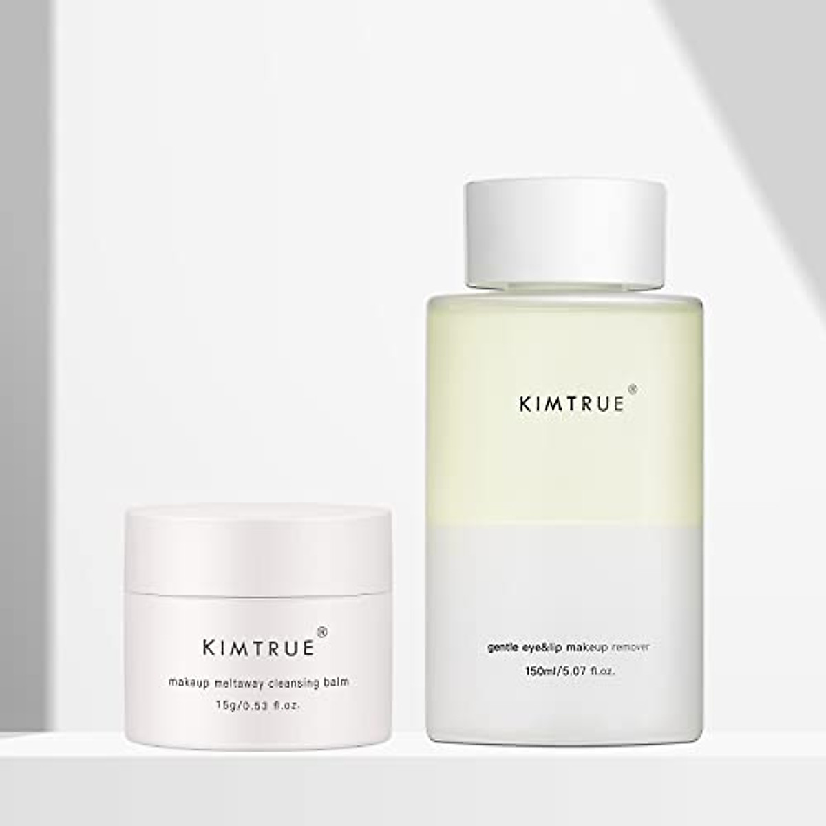 Kimtrue Gentle Eye and Lip Makeup Remover, Double Action of Water and Oil to Clean Quickly for Sensitive and all Skin type- 150ml/5 Fl OZ