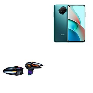 BoxWave Gaming Gear Compatible with Poco X3 Pro - Touchscreen QuickTrigger Auto, Trigger Buttons Autofire Gaming Mobile FPS - Jet Black