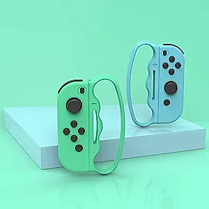 Boxing Grip for Nintendo Switch, Accessories for Switch Fitness Games - 2 Packs (Animal Crossing Blue and Green)