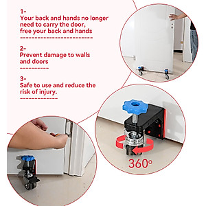 Door Installation Dolly Kit with Wheels - Interior Door Install Tools for Most Pre-Hung or Slab Doors, Plywood Dolly Protect Your Back – Commercial & Residential Use (Black)