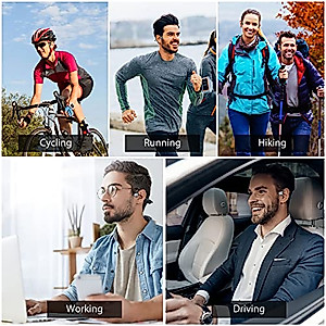 Pinetree Bone Conduction Headphones Bluetooth Sports Open Ear Headphones Wireless, Lightweight Sweat-Proof Running Headset with Mic Built-in Earbuds Free for Hiking, Cycling, Driving