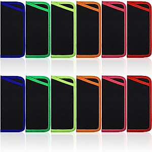 Konohan 12 Pieces Glasses Case Soft Eyeglasses Pouch Portable Eyewear Sunglasses Bag Anti Scratch, 6.1 x 2.76 Inch, 6 Colors (Bright Color)