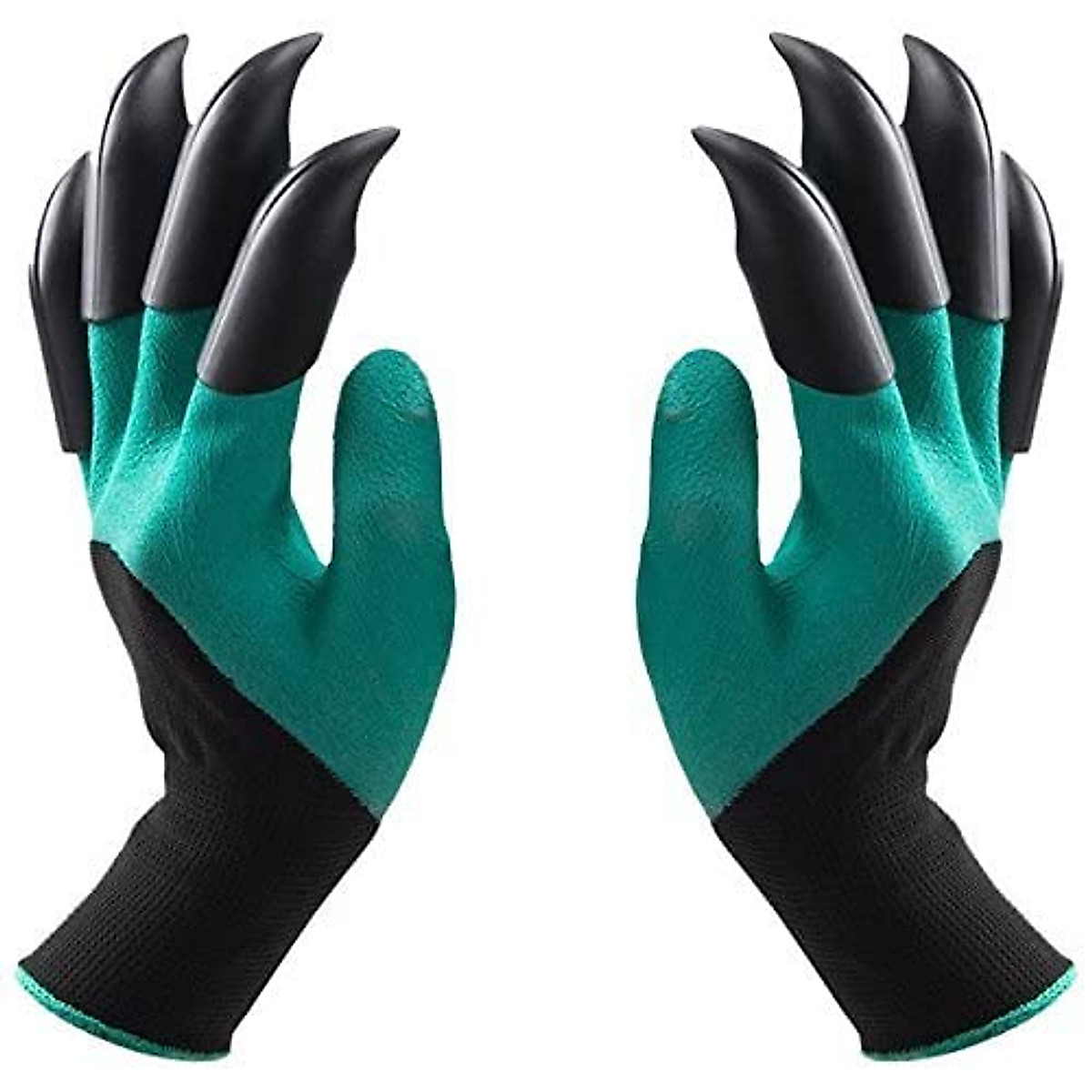 NNBB Garden Gloves with Fingertips Claws Quick– Great for Digging Weeding Seeding Poking -Safe for Rose Pruning Best Gardening Tool Best Gift for Gardeners (Double Claw)