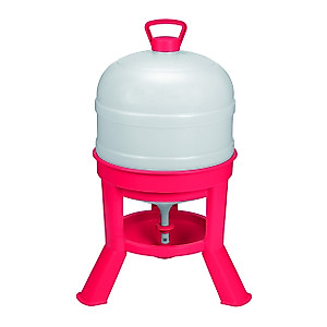 Little Giant® Plastic Dome Waterer | Heavy Duty Plastic Gravity Fed Poultry Waterer Container Tank | Chickens, Ducks & Other Birds for Hobbyists, Farmers and Ranchers | 8 Gallon