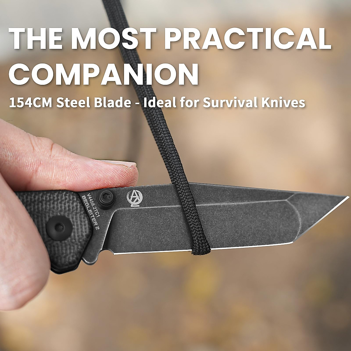 Kizer Begleiter 2 Folding Knife Black Micarta Handle EDC Knife 3.43 Inches 154CM Steel Pocket Knives V4458.2TC1