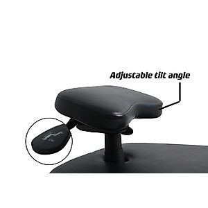 Meditation Chair for Adults Height Adjustable Tilt Angle, Ergonomic Kneeling Chair with Wheels, Criss Cross Legged Chair for Office and Home(Black)