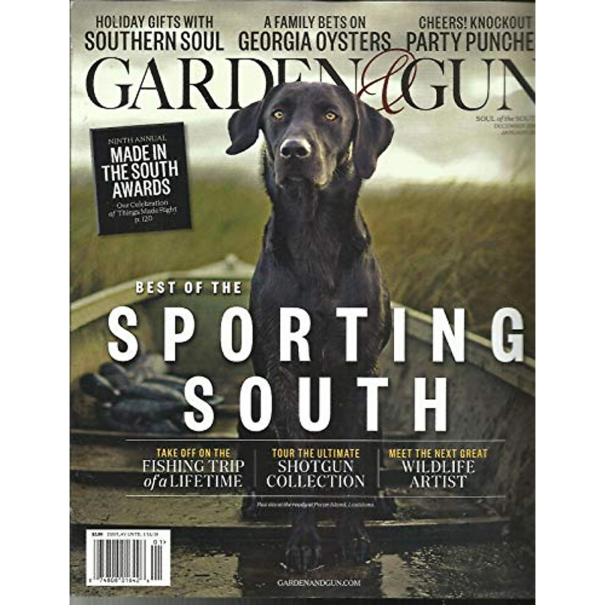 GARDEN & GUN MAGAZINE BEST OF THE SPORTING SOUTH December 2018 / January 2019