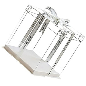 SOLUSTRE 2pcs Cake Stand Suitcase Disposable Containers Cake Holder with Lid Clear Containers with Lids Birthday Cake Packaging Packing Box Paper Cup Cake Box Heighten Dessert