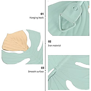 DOITOOL Metal Hangers Palm Leaf Wall Hooks Hanger: 5pcs Decorative Monstera Leaf Towel Hooks Rustic Key Hangers for Coat Hat Robe Entryway Car Key Holder