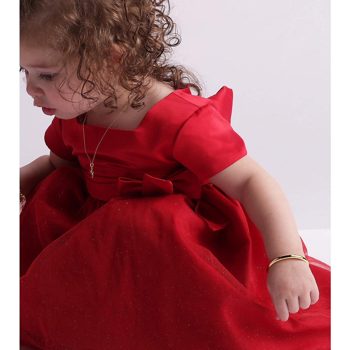 Precious Pieces Personalized Children's 14K Gold-Plated Classic Bangle Bracelet, Custom Jewelry with Engraved Name (Child-Medium)