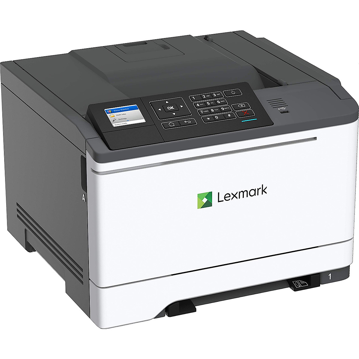 Lexmark C2535dw Color Laser Printer with Duplex Printing, Wireless Connection, and 35 ppm (42CC160), White/ Gray, Medium