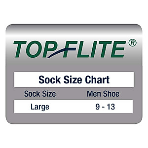 Top Flite Men's Sport Full Cushion Quarter Socks 3 Pair Pack, Brown, Large (10-13) -Shoe Size 9-13