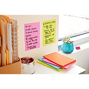 Post-it Super Sticky Notes, 4x6 in, 5 Pads, 2x the Sticking Power, Supernova Neons, Bright Colors, Recyclable (660-5SSMIA)