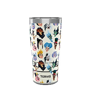 Tervis Traveler Disney - Villains Portrait Triple Walled Insulated Tumbler Travel Cup Keeps Drinks Cold & Hot, 20oz, Stainless Steel