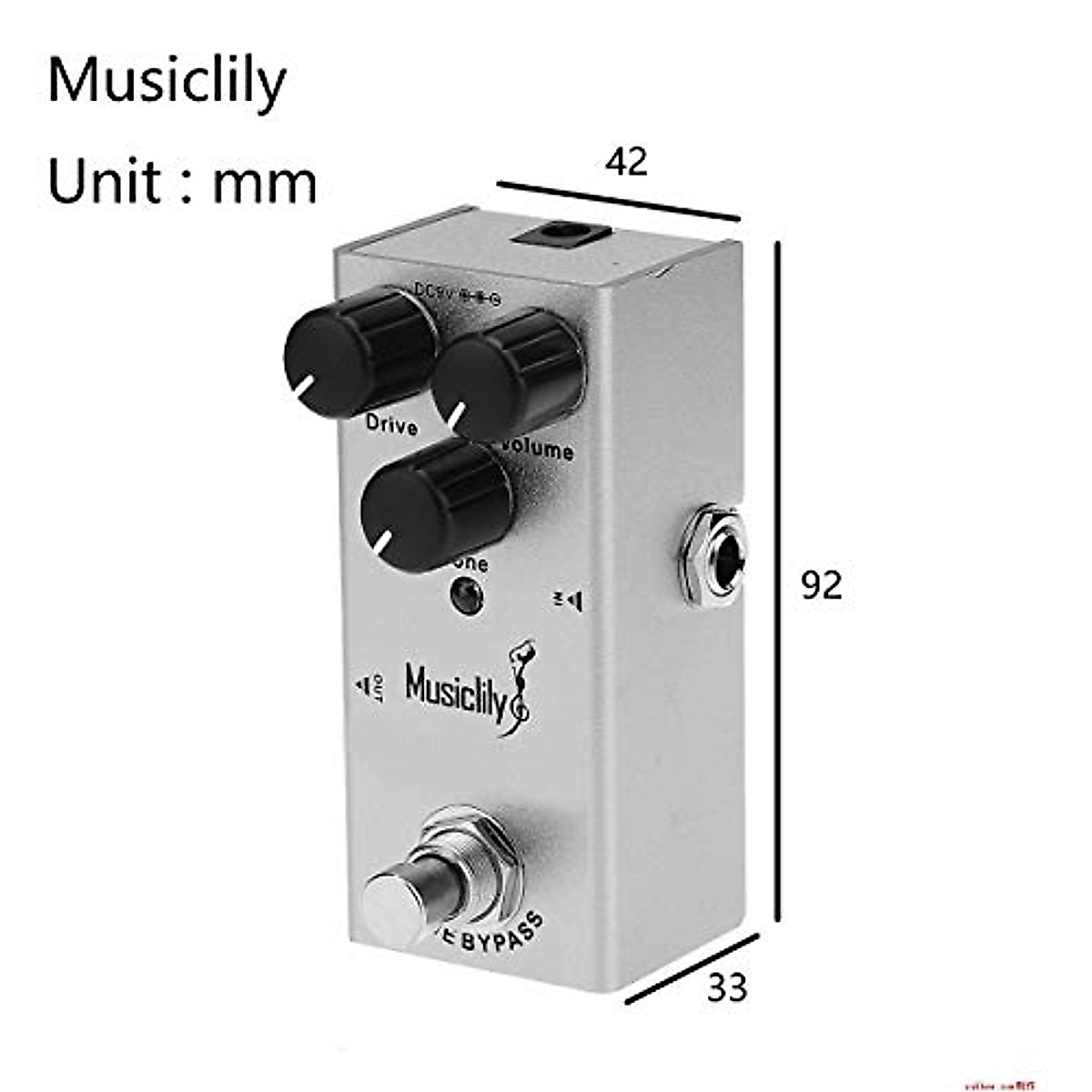 Musiclily Basic Vintage Phase Electric Guitar Effects Pedal DC 9V Adapter Powered True Bypass