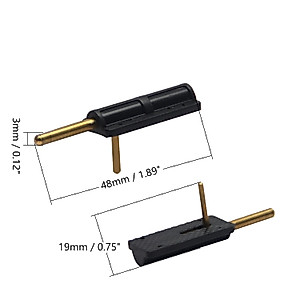 Fielect 2Pcs Canopy Hatch Lock Latches for RC Airplane Cockpit Cover Fixing 30x12.5x6mm Black