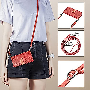 HUANGTAOLI Crossbody Shoulder Strap Adjustable Wallet for Oppo Reno 6 5G, Wallet Case Magnetic Closure Kickstand Cover for Oppo Reno 6 5G