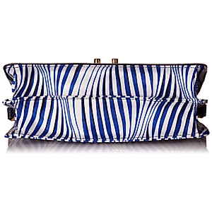 Vera Bradley Women's Faux Leather Tess Crossbody Purse, Wavy Stripe Navy, One Size