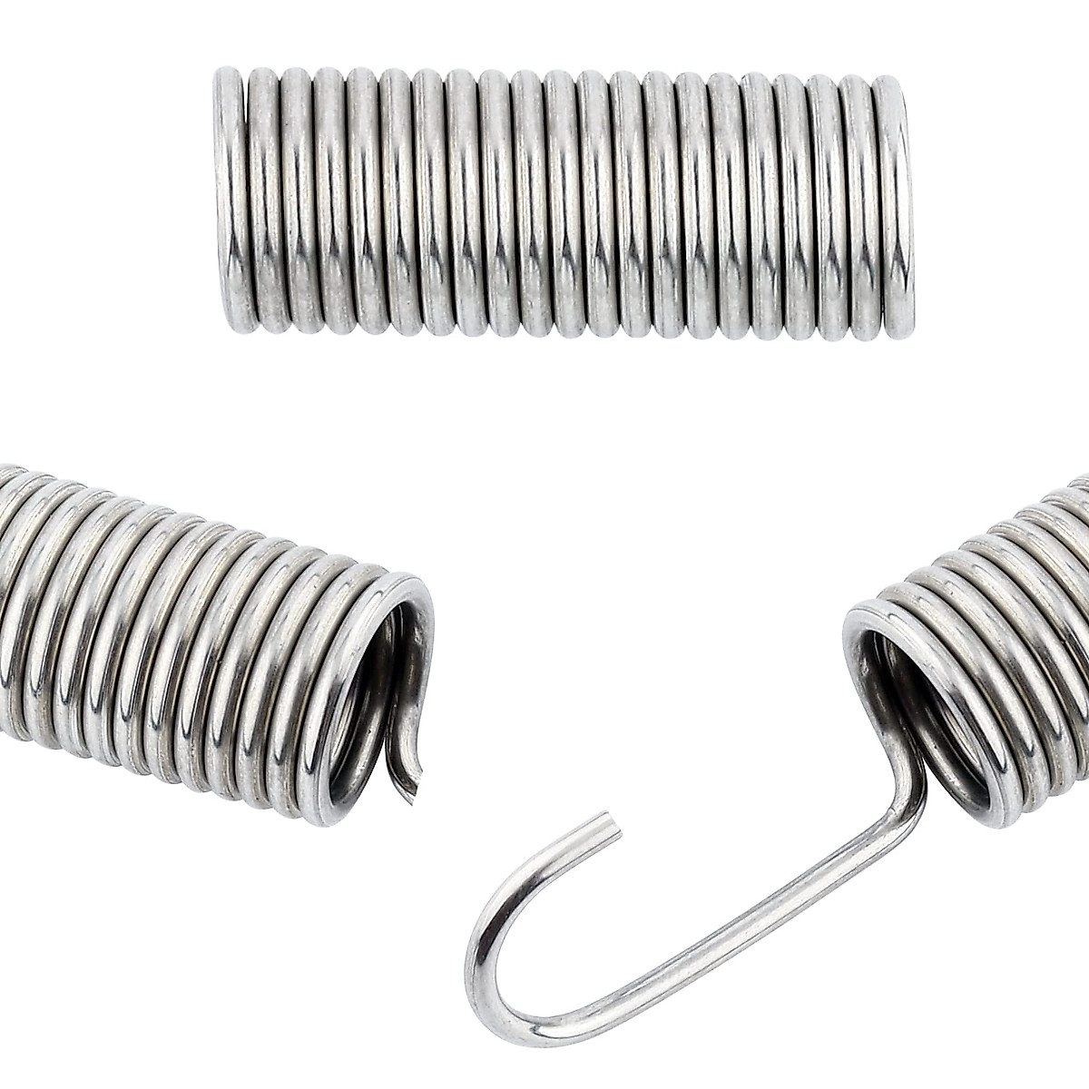 GNPADR 3-5/8" Stainless Steel Replacement Recliner Sofa Mechanism Tension Spring - Long Neck Hook