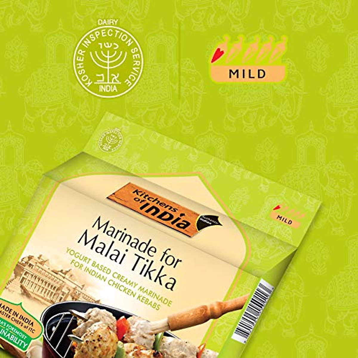 Kitchens of India Marinade for Malai Tikka, 150g (5.3 OZ), Yogurt Based Creamy Marinade for Authentic Barbecuing/Grilling Chicken Kebabs