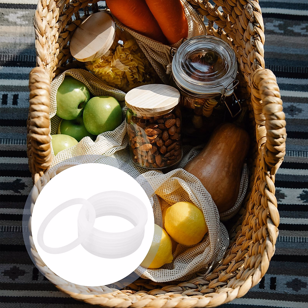 UPKOCH 20pcs Jar Lids Rings Wide Mouth Silicone Gasket for Glass Jars Lids Sealing Rings Jars Seal Rings -leak Sealing Ring Wide Bottle Silicone Rings Airtight Seals Ring