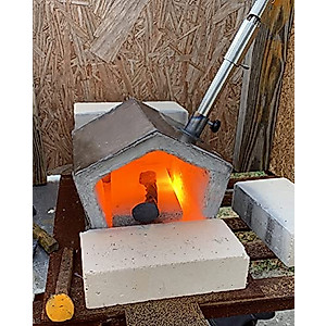 Mr Volcano Hero - Portable Propane Forge (Complete Kit - Now with Superwool XTRA) MADE IN USA (Stainless Steel) Single Burner Professional Artists Hobby Knife Making Tool Making Farrier Blacksmith